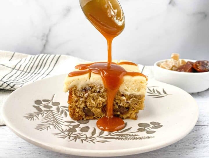 Caramel Ginger Date Cake - Live to Sweet