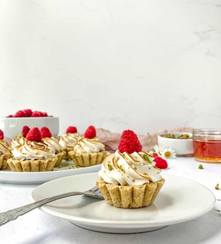 Raspberry Tartlets with Pistachio Crust - Live to Sweet
